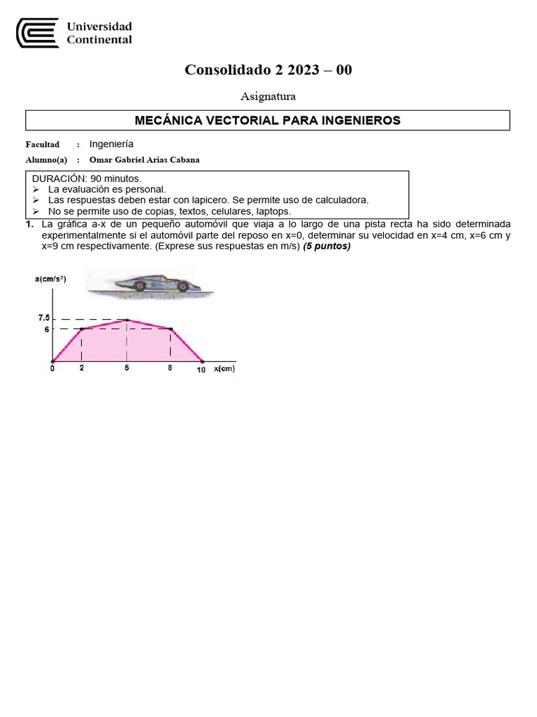 Consolidado 2 | PDF | Velocidad | Aceleración