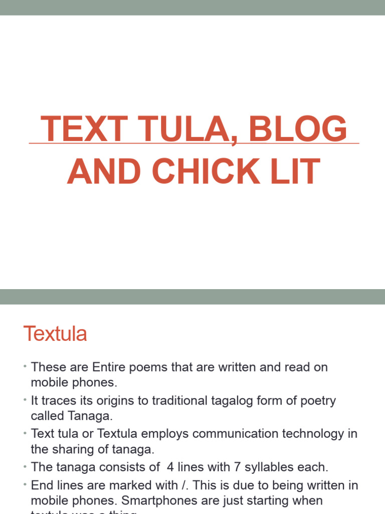 Exploring Textula and Chick Lit | PDF | Blog
