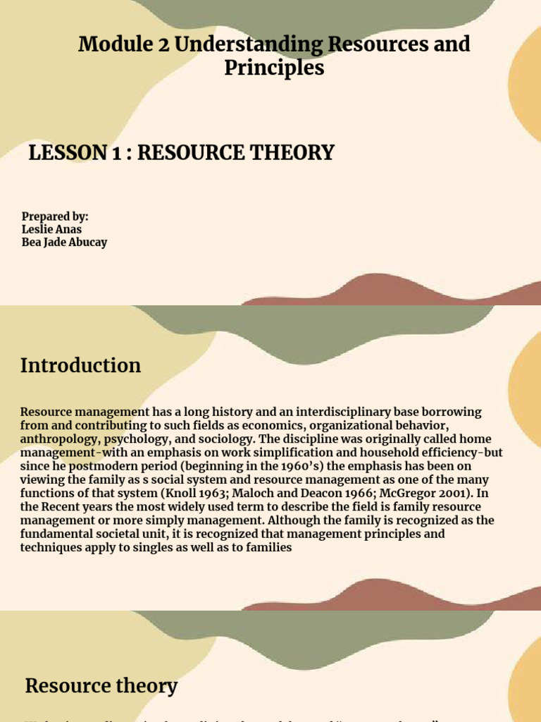 Module 2 Understanding Resources and Principles | PDF | Utility | Economic Equilibrium