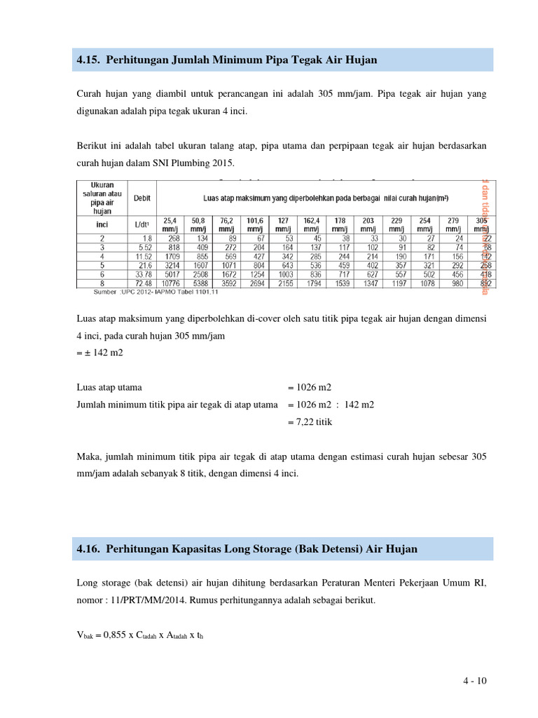 Perhitungan Air Hujan | PDF