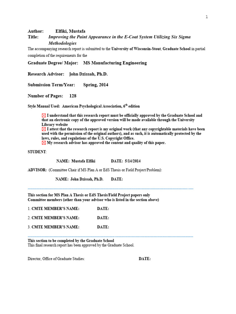 CED Coating Six Sigma Project | PDF | Six Sigma | Anode