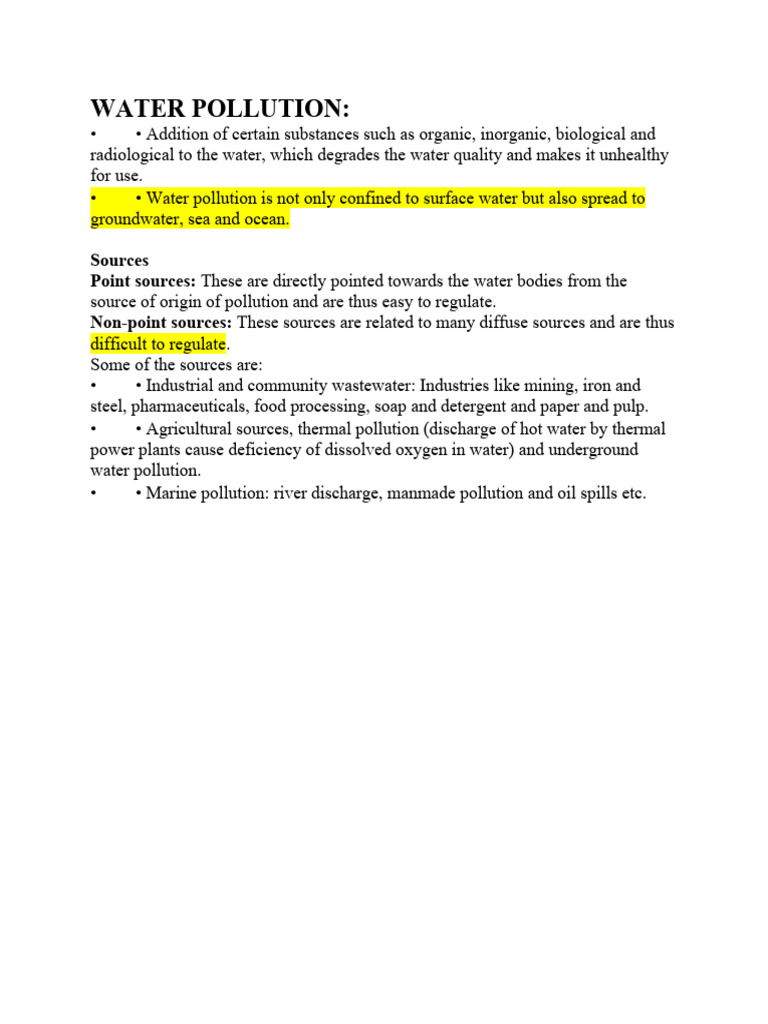 Water Pollution | PDF | Water Pollution | Water