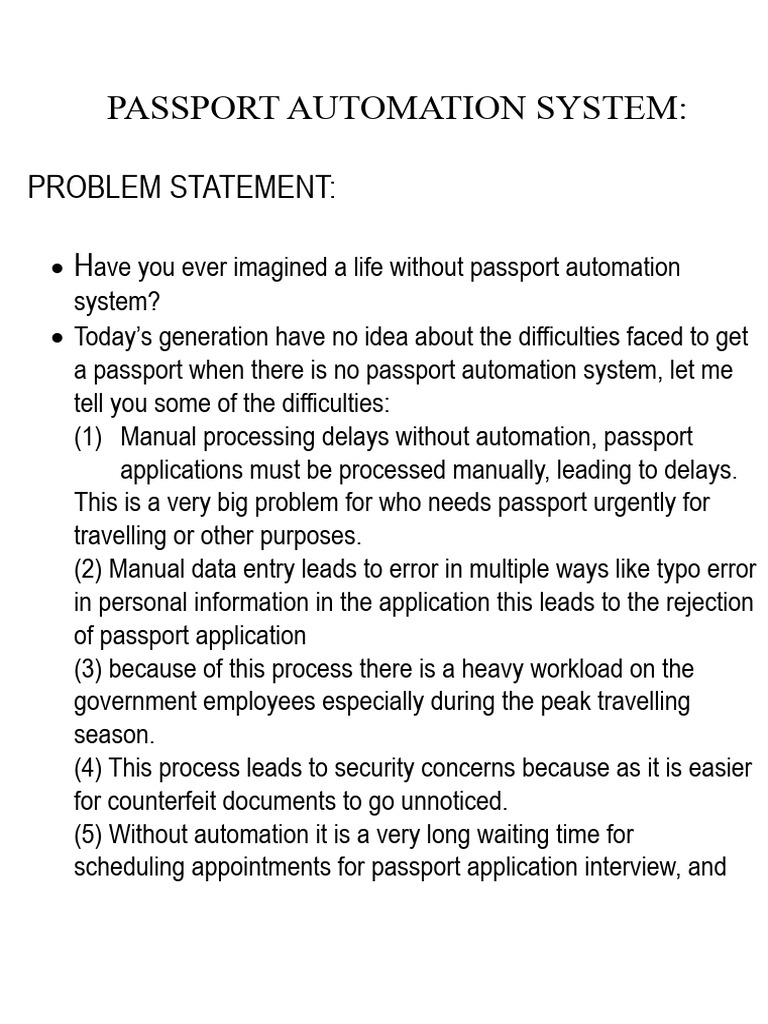 Passport Automation System Varsh88 Pdf Automation Passport 