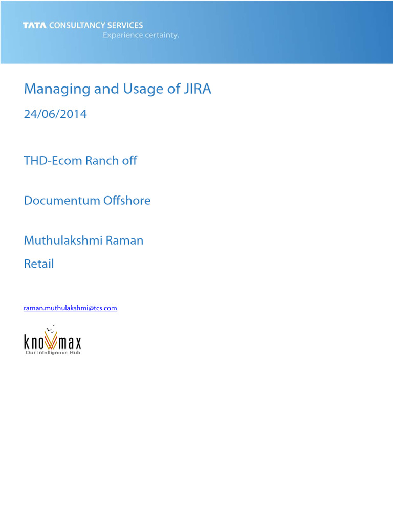 Managing and Usage of JIRA | PDF | Agile Software Development | Computing