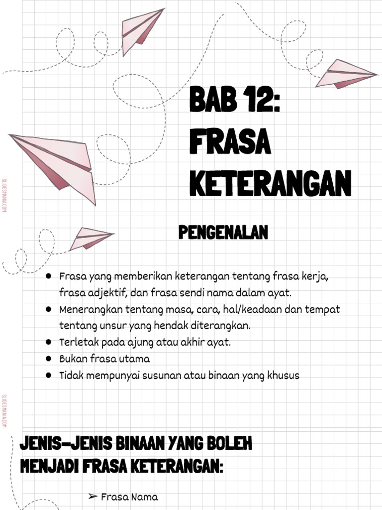 Jenis dan Posisi Frasa Keterangan | PDF