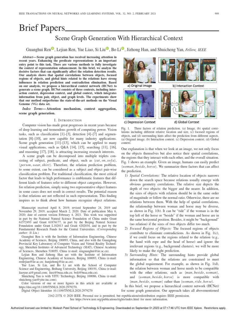 Scene Graph Generation With Hierarchical Context | PDF | Attention | Information