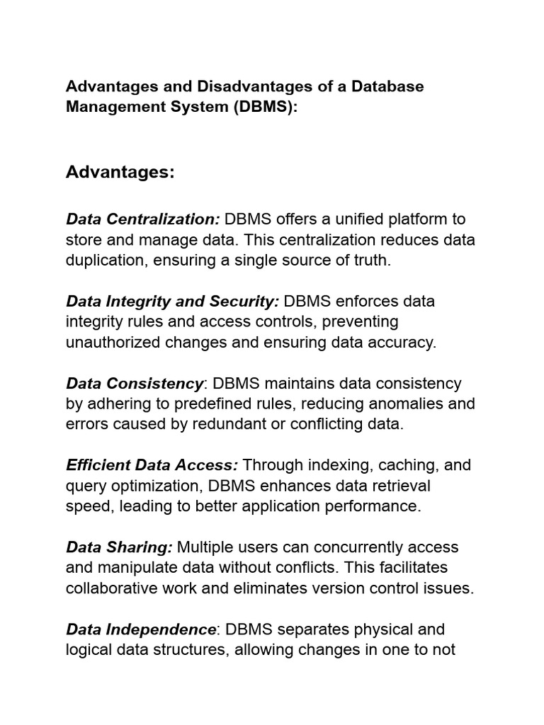 DBMS Pros and Cons for IT Pros | PDF | Databases | Cybernetics