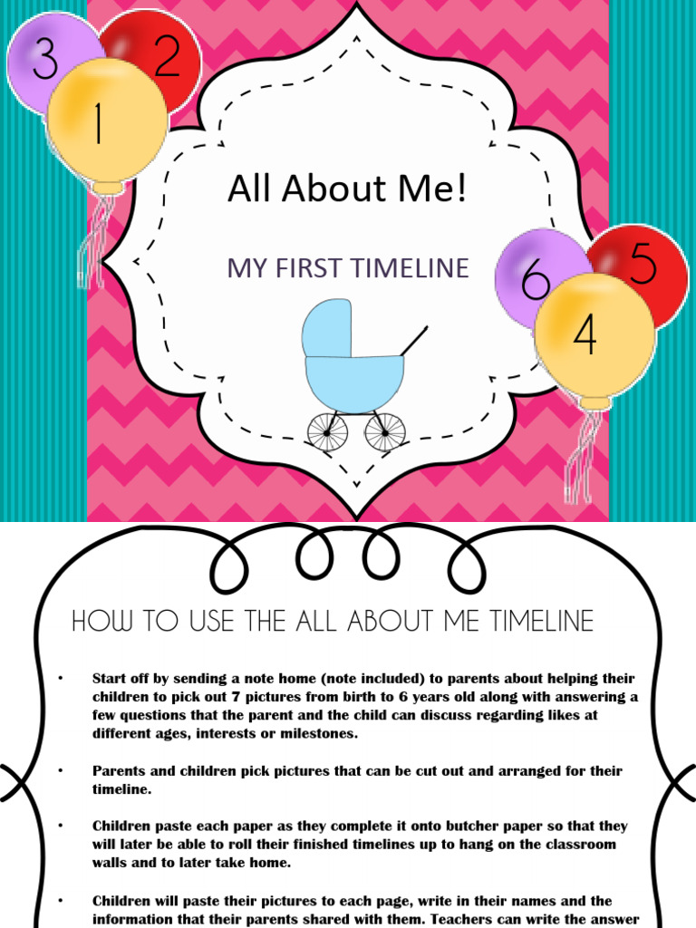 All About Me!: My First Timeline | PDF | Childhood