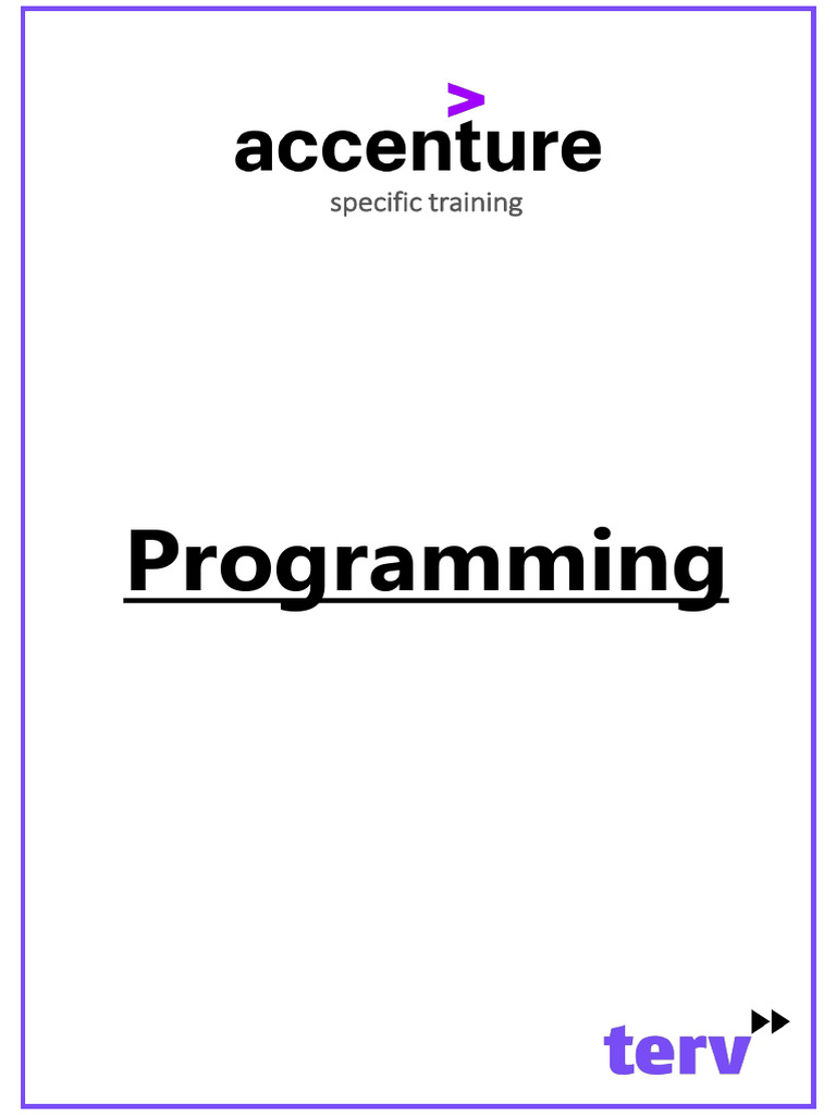 TF Accenture Coding Preparatory Material | Download Free PDF | Parameter (Computer Programming ...