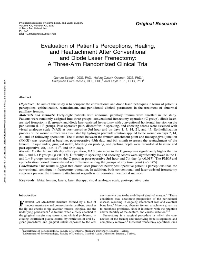 Evaluation Of Patients Perceptions Healing And Reattachment After