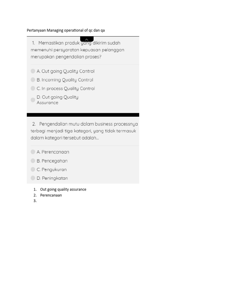 Soal Qa QC | PDF