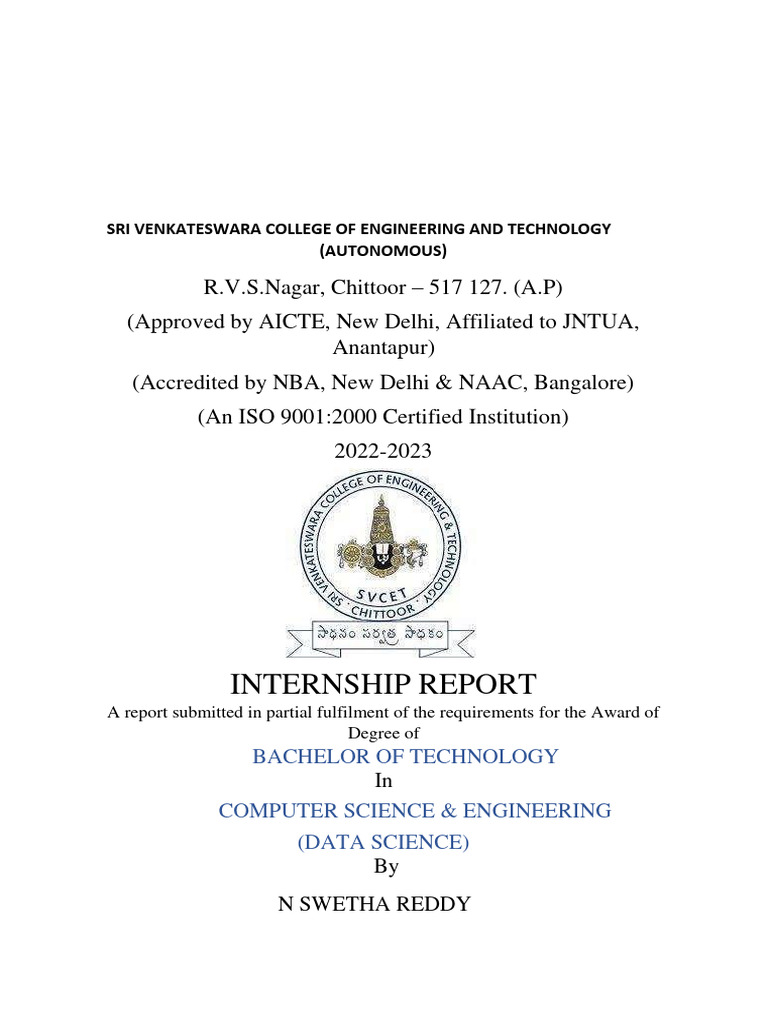 Internship Report | Download Free PDF | Statistics | Regression Analysis