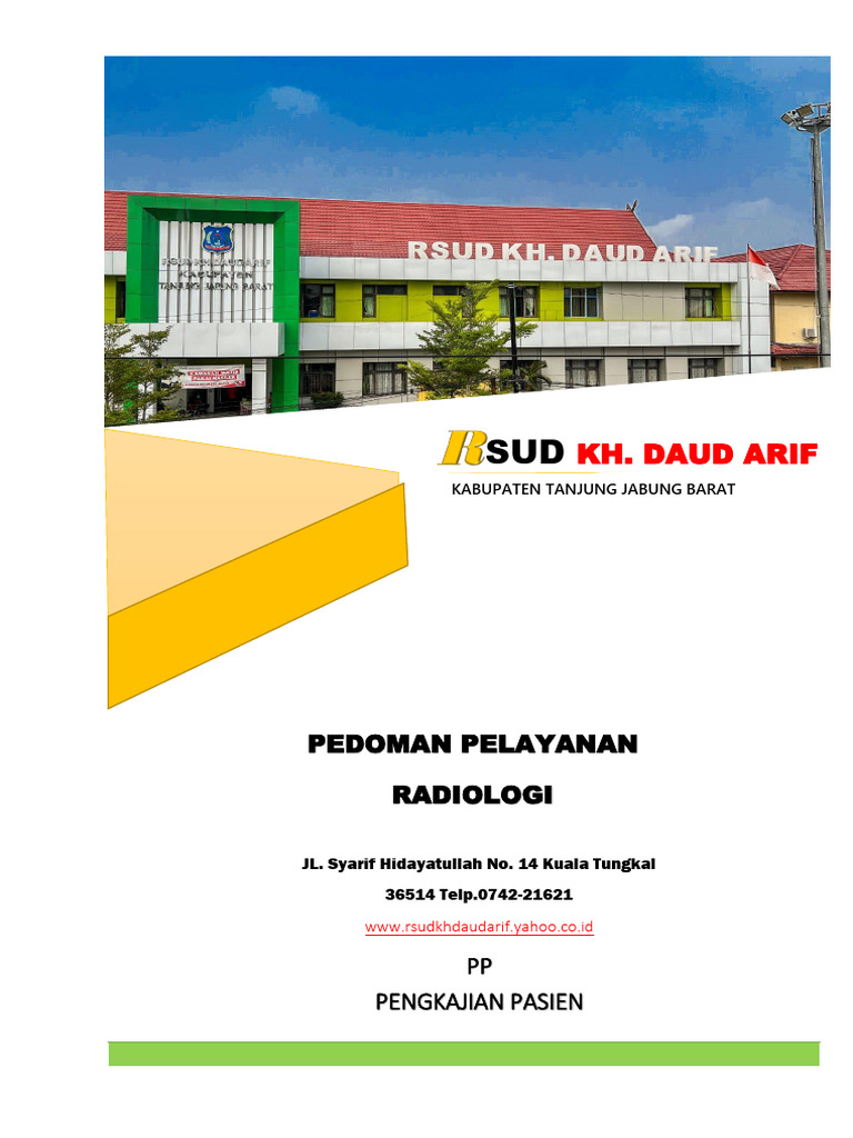 Pedoman Pelayanan Radiologi RSUD K.H. Daud Arif | PDF