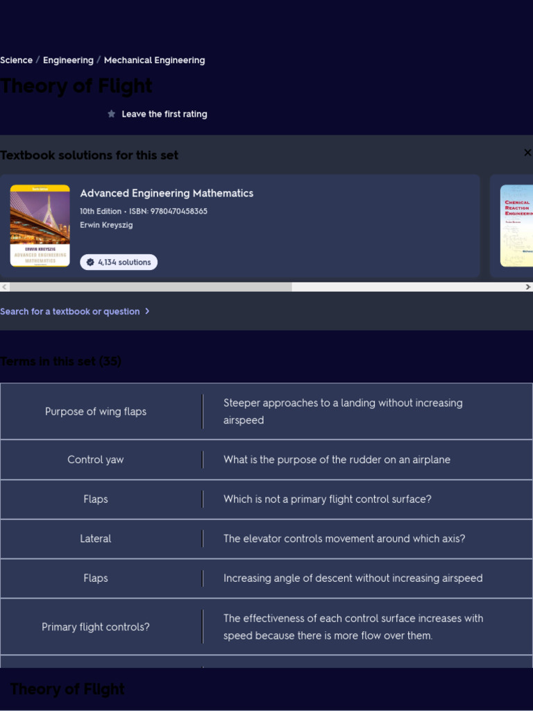 Theory of Flight Flashcards - Quizlet | PDF | Flight Control Surfaces ...