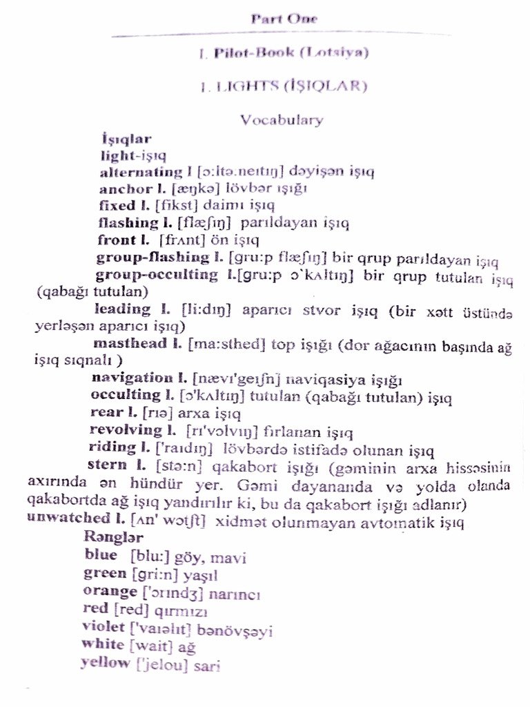 English For Navigators (Part 01) | PDF