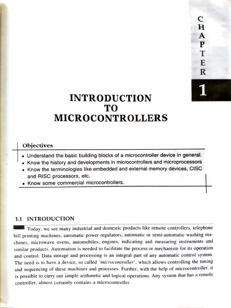 Avd Chap 1 and 2 | PDF | Microcontroller | Central Processing Unit