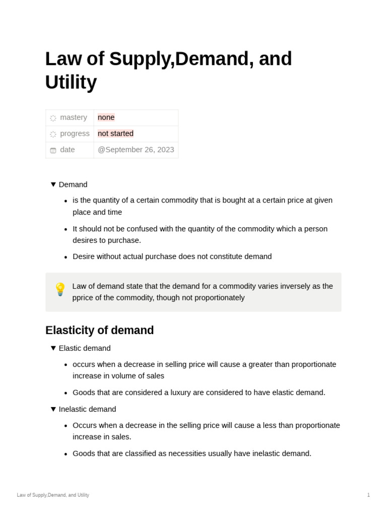 Law of Supply Demand and Utility | Download Free PDF | Demand | Supply ...