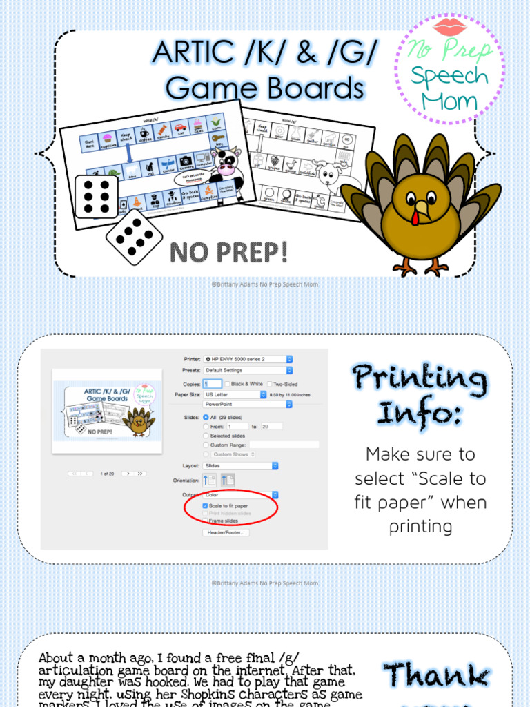 ARTIC /K/ & /G/ Game Boards: No Prep | PDF