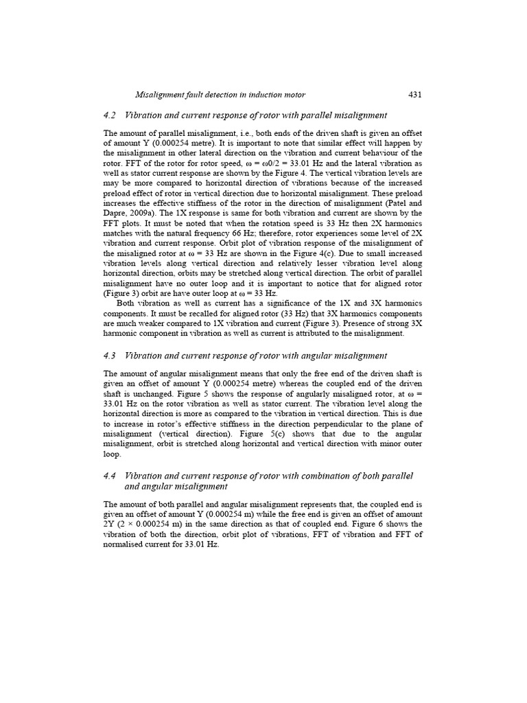 4.2 Vibration and Current Response of Rotor With Parallel Misalignment ...