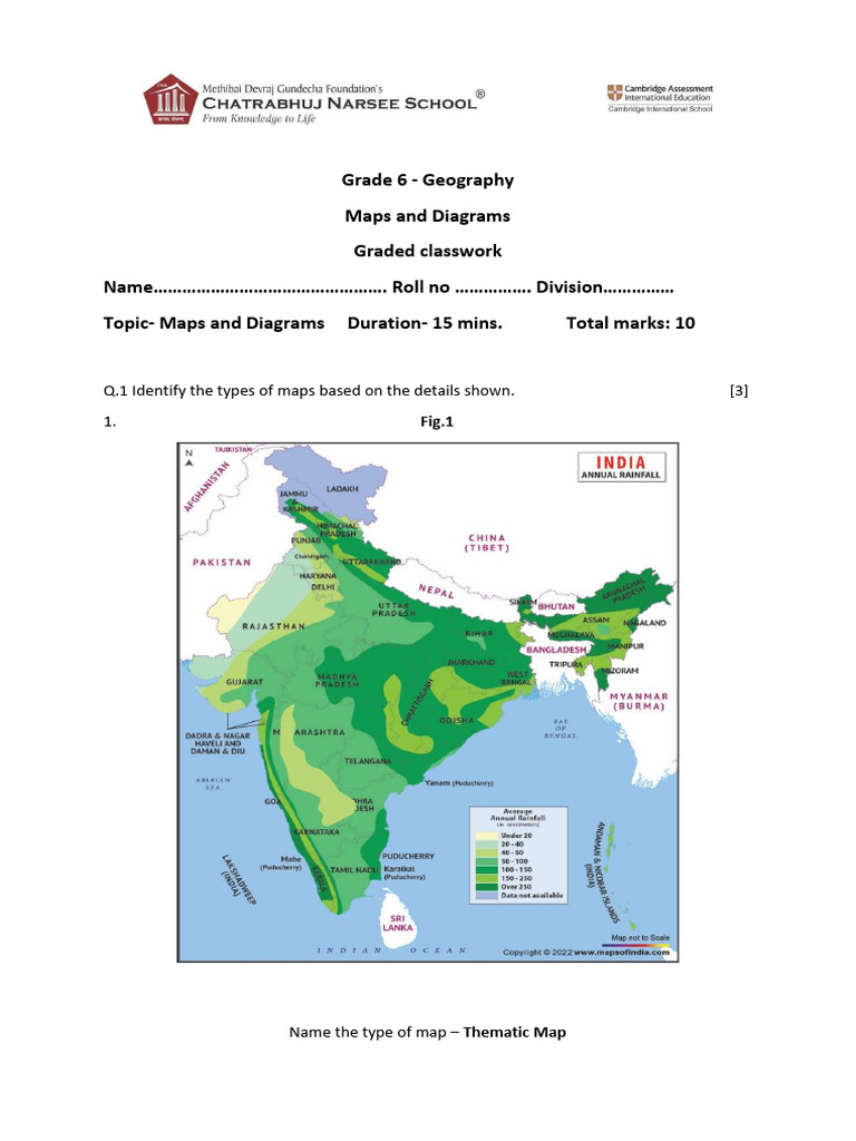 Class 6 Geography: Maps and Diagrams | PDF