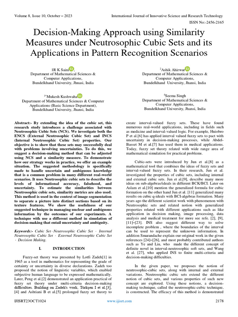 Decision Making Approach Using Similarity Measures Under Neutrosophic Cubic Sets And Its