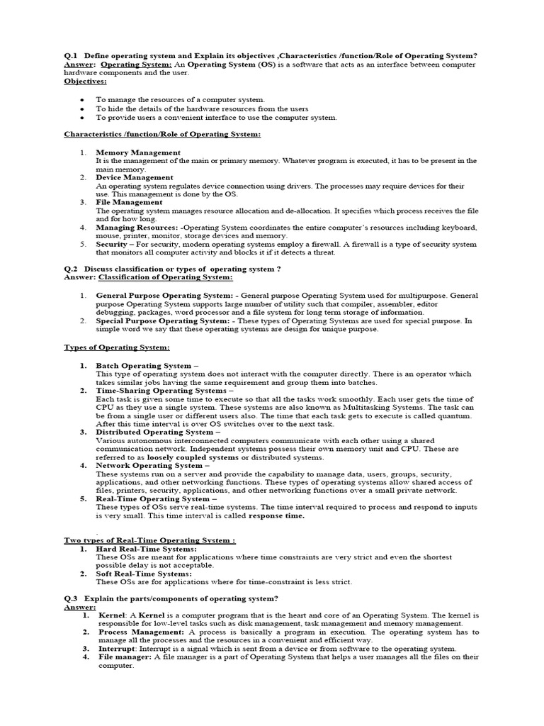 DIT OS Notes | PDF | Operating System | Scheduling (Computing) DIT OS Notes | PDF | Operating System | Scheduling (Computing)