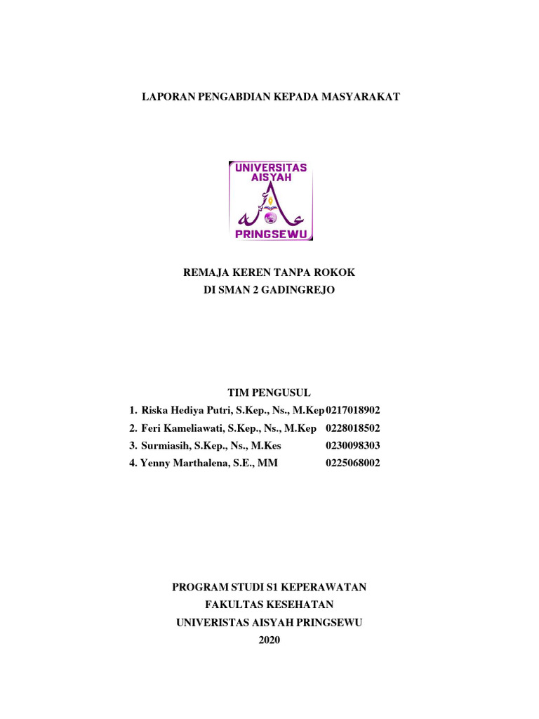 Contoh Laporan PKM-1 | PDF
