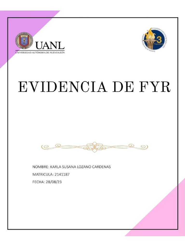 Evidencia de Fyr | PDF