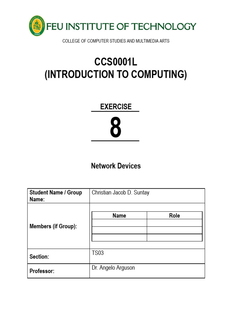 Network Devices Lab Exercise | PDF | Computer Network | Network Interface Controller