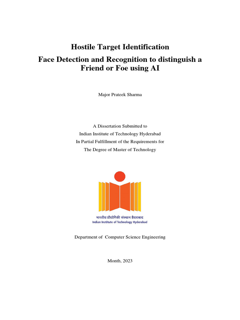 AI21MTECH13011 Hostile Target Identification | PDF | Artificial Neural Network | Cybernetics