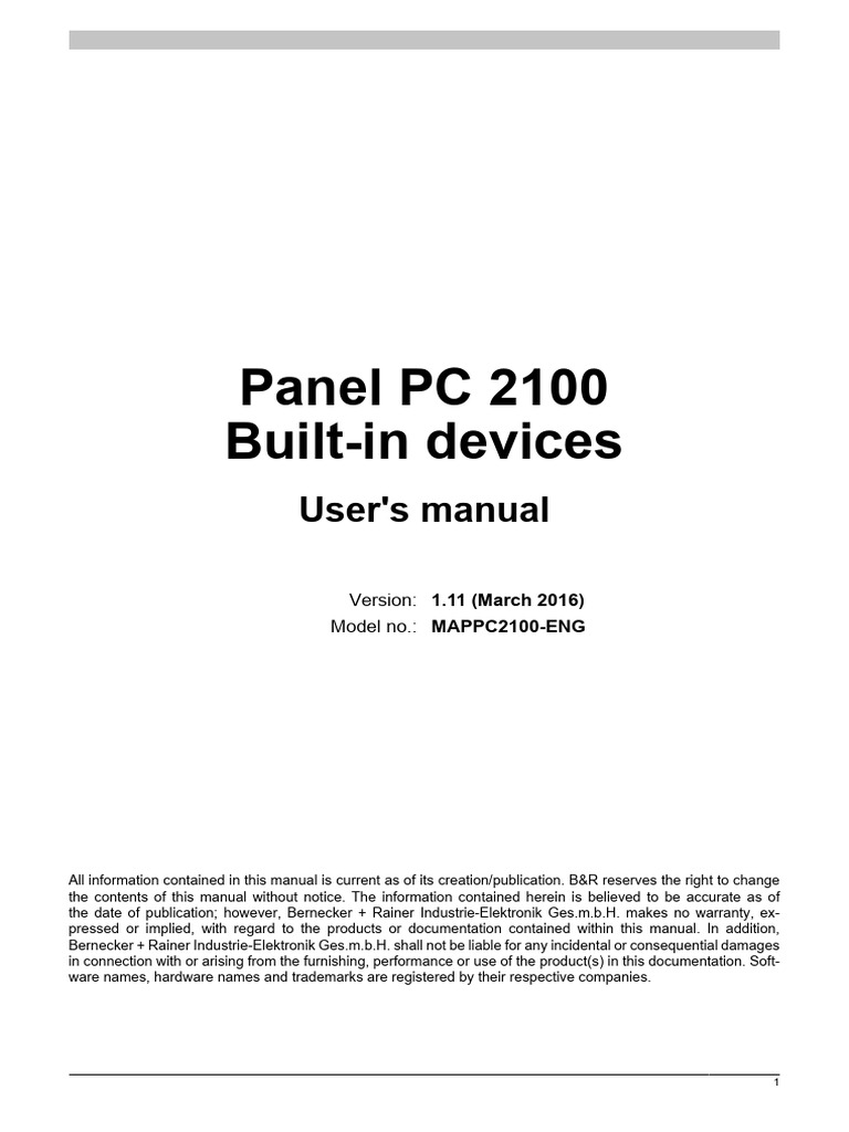 Panel PC 2100 | PDF | Windows 10 | Booting