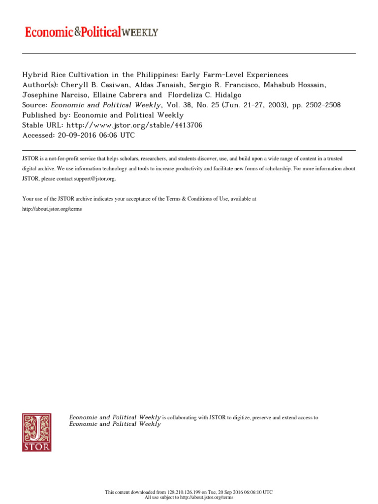 Economic and Political Weekly Economic and Political Weekly | PDF ...