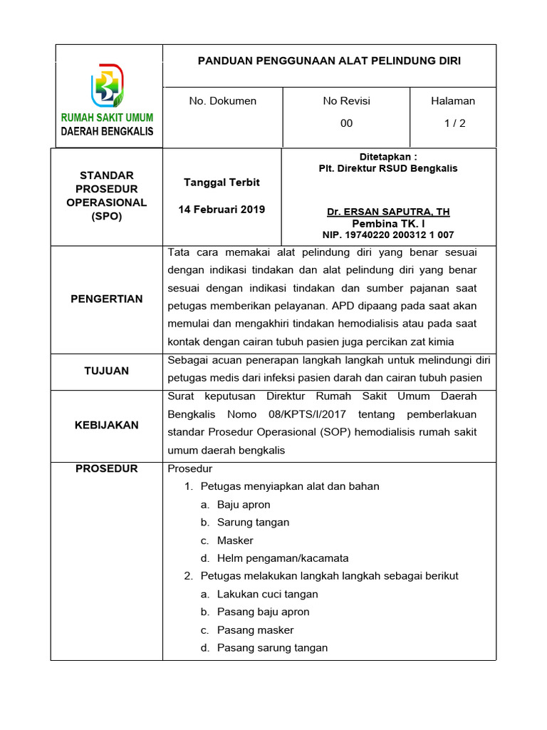 SPO Panduan Menggunakan APD - PRINT | PDF