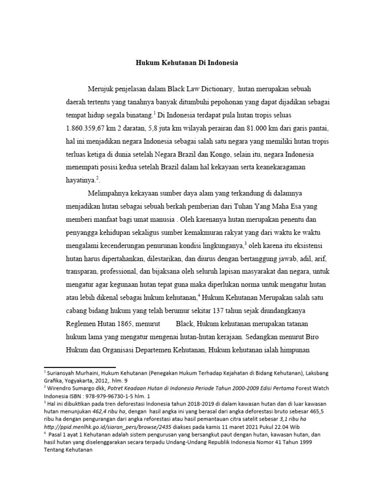 Essay Hukum Kehutanan | PDF