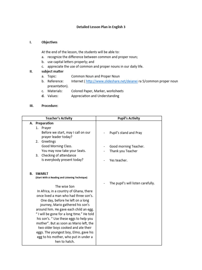 Lesson Plan | PDF | Noun | Lesson Plan Lesson Plan | PDF | Noun | Lesson Plan