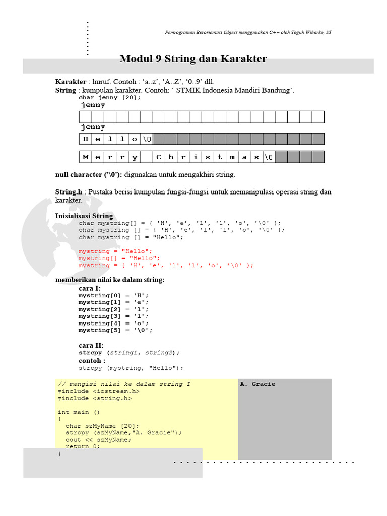 Modul String Dan Karakter | PDF