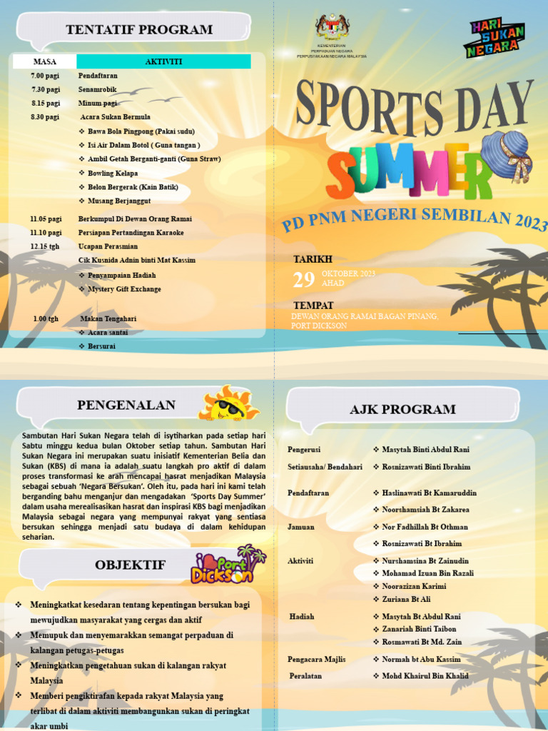 Buku Program Sport Day Summer 2023 | PDF