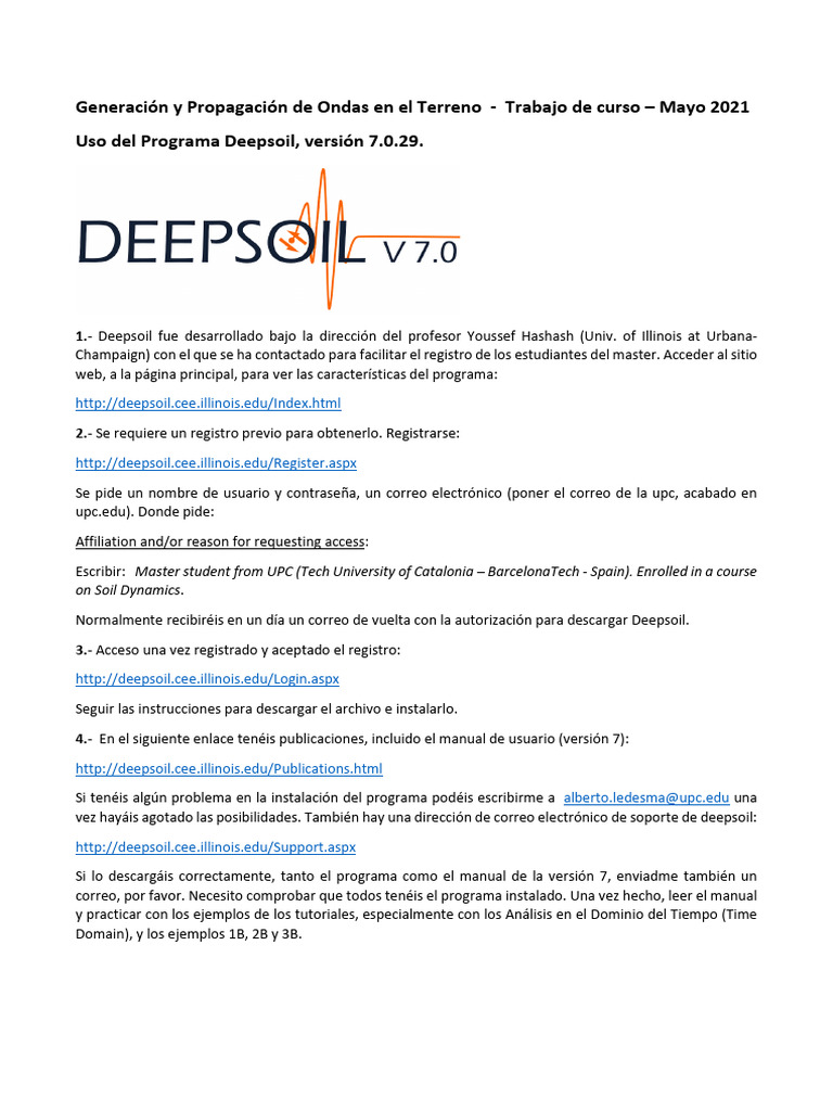 Instrucciones de Descarga Deepsoil | PDF | Ciencia y matemáticas | Informática