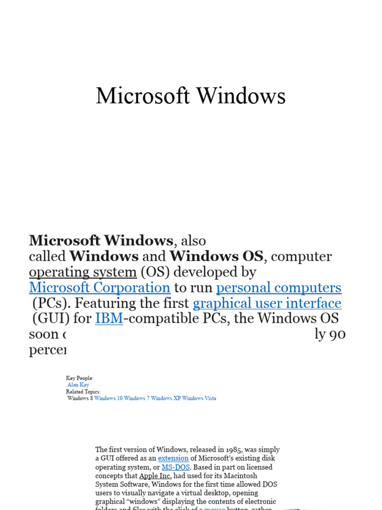 Microsoft Windows | PDF