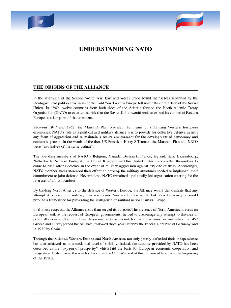 A Brief History of NATO | PDF | Nato | Diplomacy