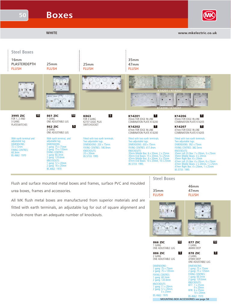 MK Boxes | PDF | Components | Equipment