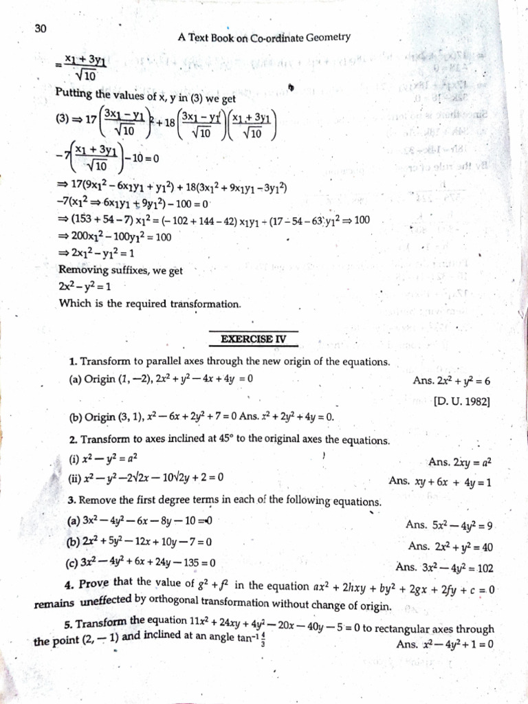 Coordinate Geo Rahman Exercise | PDF | Cartesian Coordinate System ...