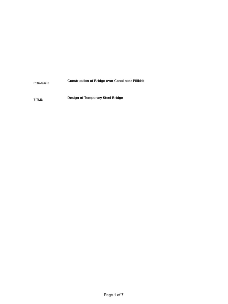 Temporary Steel Bridge Design Guide | PDF | Bending | Beam (Structure)