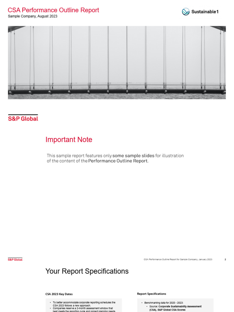 Performance Outline Report Sample 2023 | PDF | Governance | Sustainability
