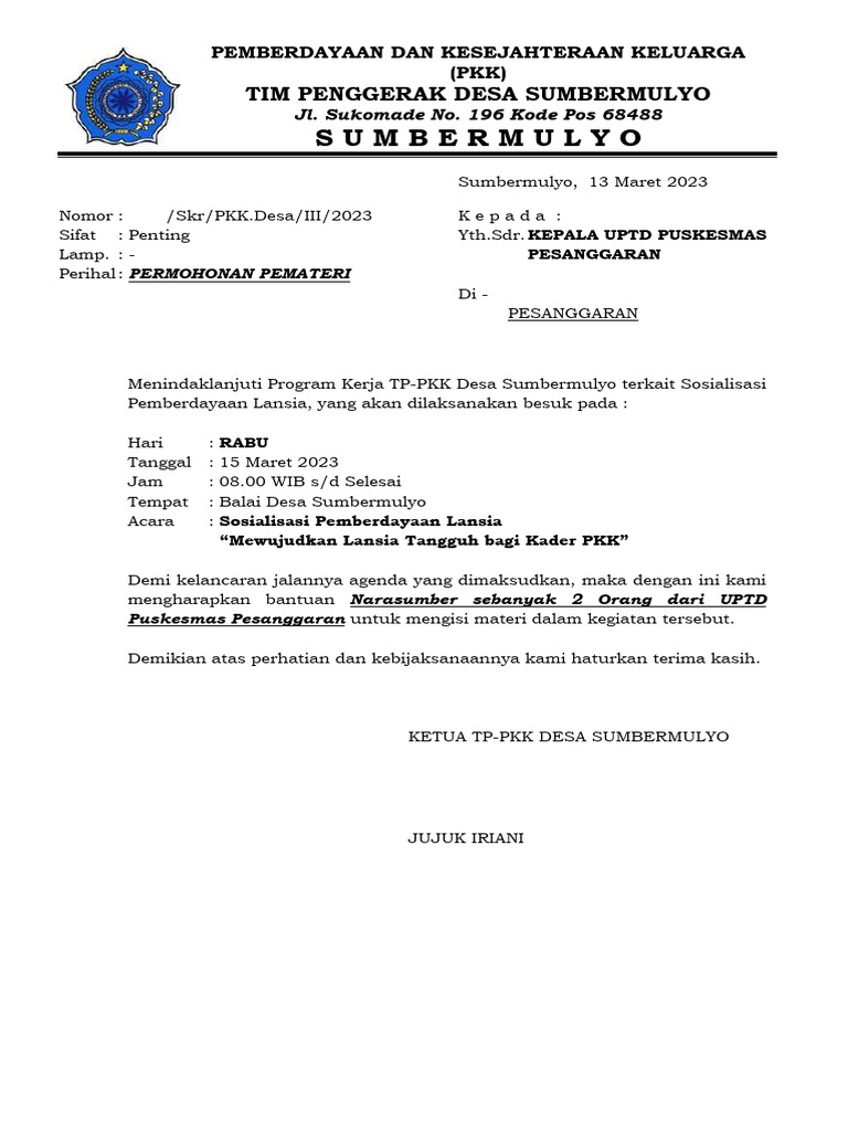 Undangan Narasumber | PDF