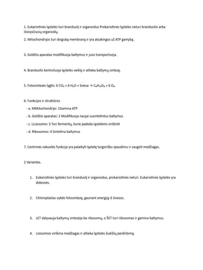 Biologija | PDF