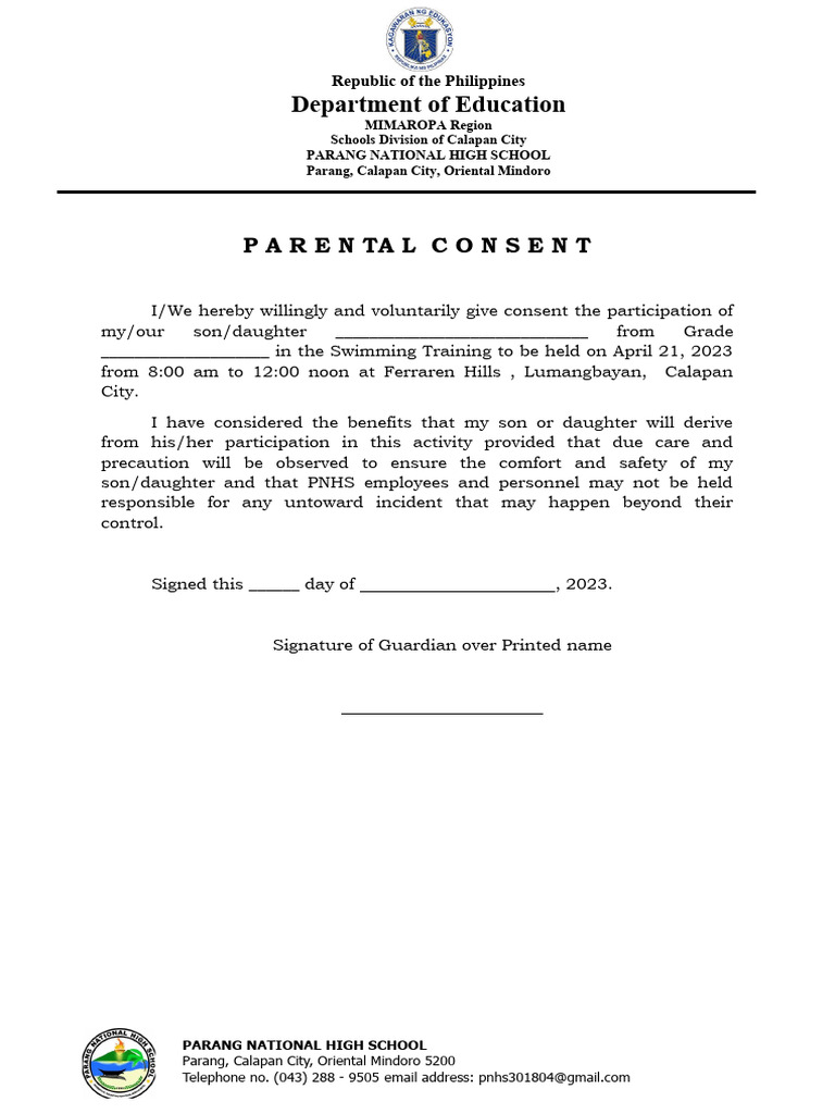 Parental Consent Recollection | PDF