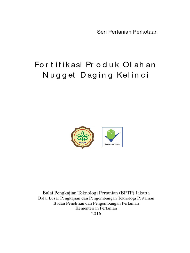 Brosur Fortifikasi Daging Kelinci | PDF