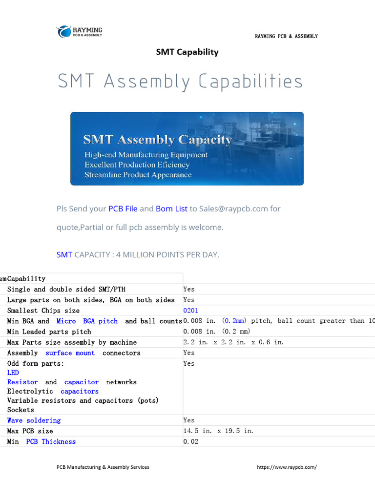 SMT Capability | PDF | Printed Circuit Board | Design