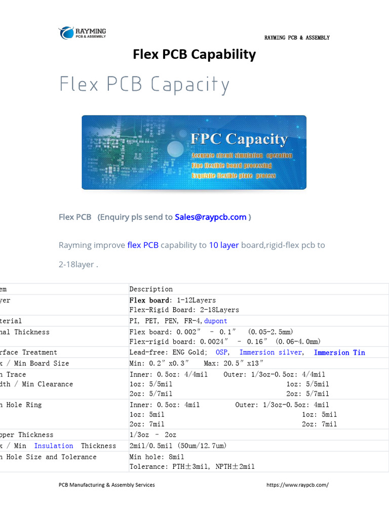 Flex PCB Capability | PDF | Printed Circuit Board | Computing